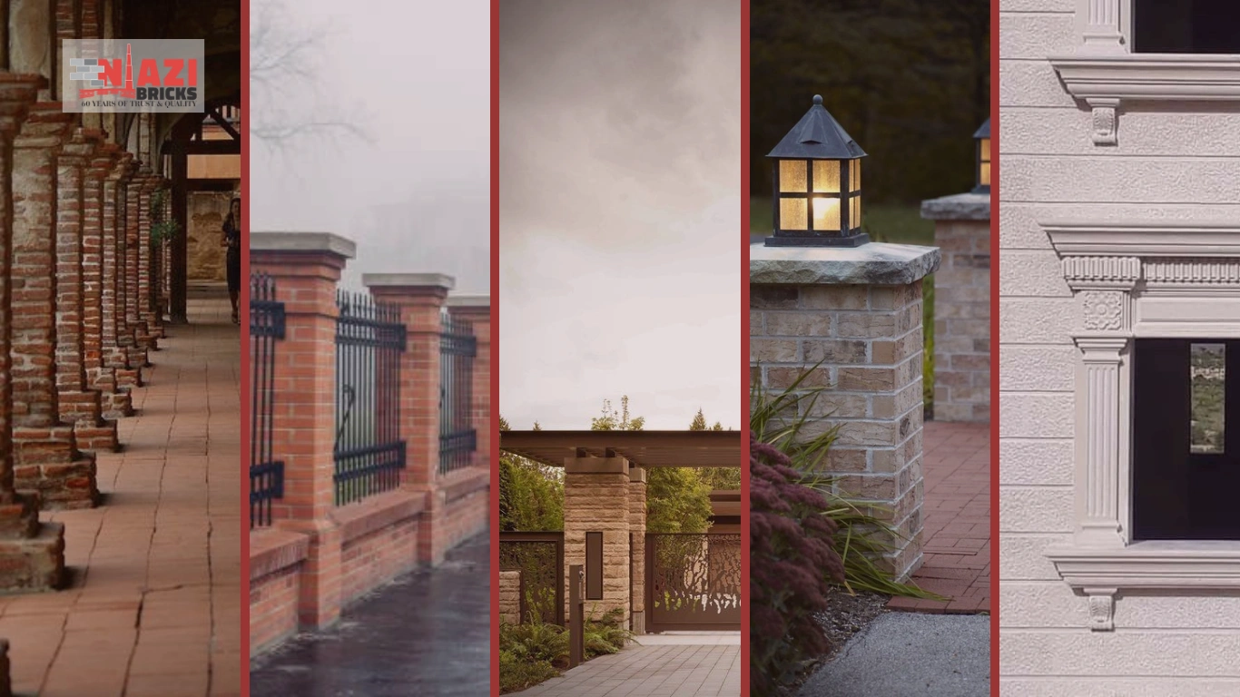 Custom Brick Pillar Designs for Gates, & More | Niazi Bricks